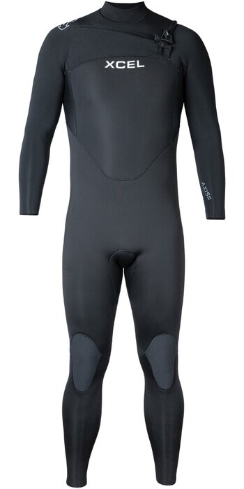 2025 Xcel Mens Axis 4/3mm Chest Zip Wetsuit MN43ZAX4 - Black - Wetsuits - 4mm | Wetsuit Outlet